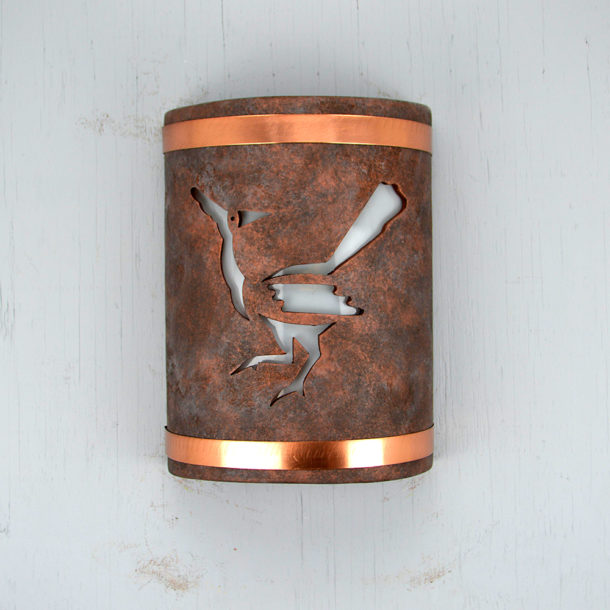 14" Open Top - Double Fan Design, in Rust Mica Color - Indoor/Outdoor